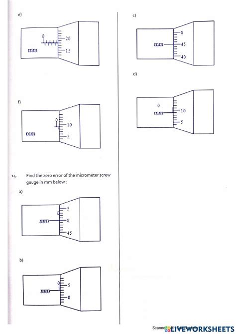 Micrometer Reading Exercises