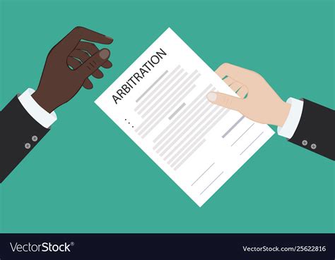 Arbitration Law Dispute Legal Resolution Conflict Vector Image