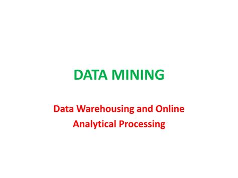 Solution Data Mining Datawarehousing And Online Analytical Processing
