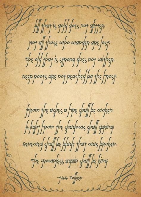 Riddle Of Strider The Hobbit Lord Of The Rings Tolkien Quotes
