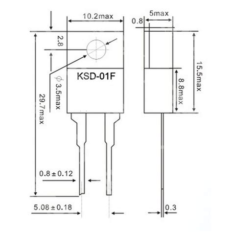สวิทช์ ความร้อน เทอร์โมสตัท Temperature Switch Thermostat Ksd To 220 หน้า Nc 40°c ถึง 130°c Ksd