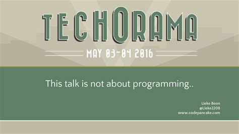 This Talk Is Not About Programming Speaker Deck