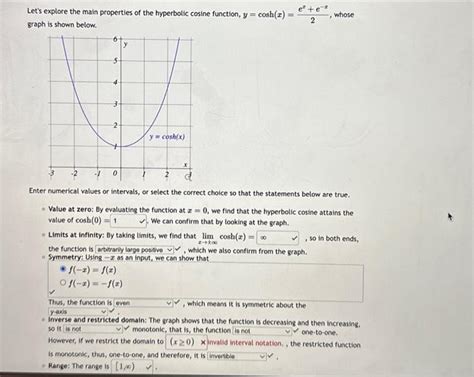 Solved Lets Explore The Main Properties Of The Hyperbolic