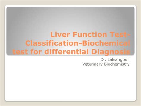 Liver Function Tests Pdf