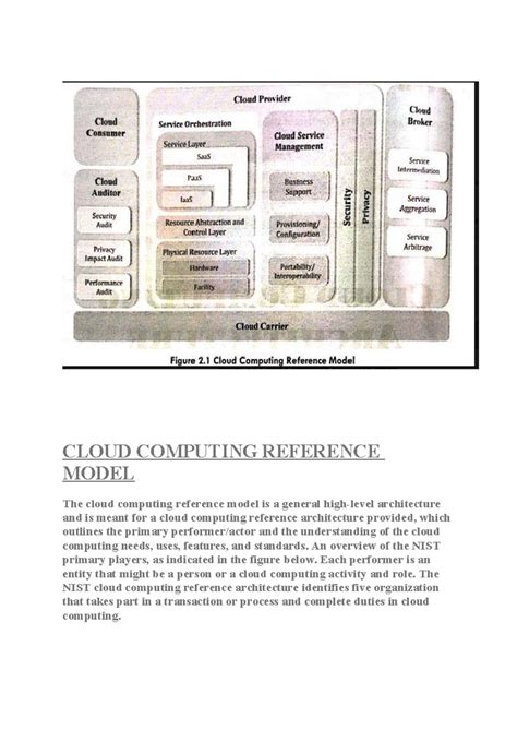 Cloud Computing Reference Model Notes Studocu