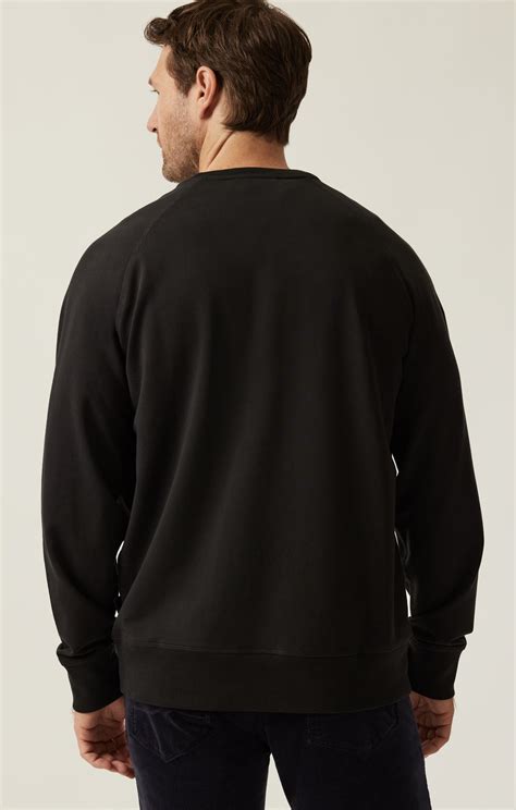 34 Heritage Mens French Terry Crew Sweatshirt In Black