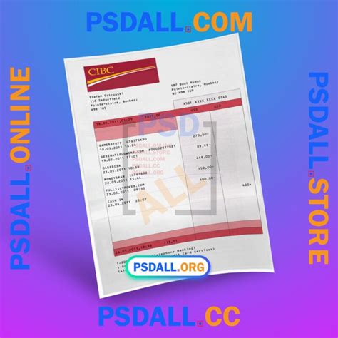 CIBS Bank Statement PSD Template Psdall Org