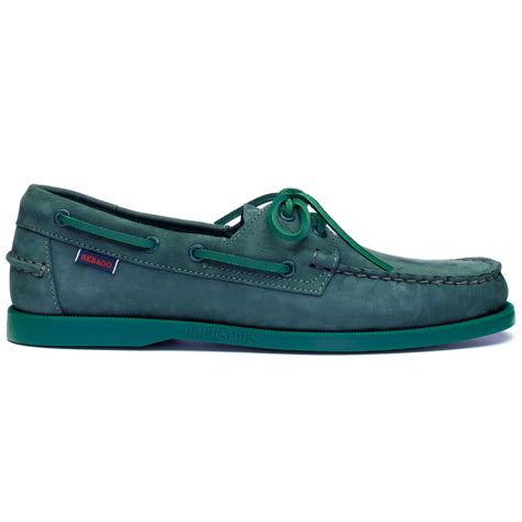 Docksides Portland Nubuck Indigo Green Sebago