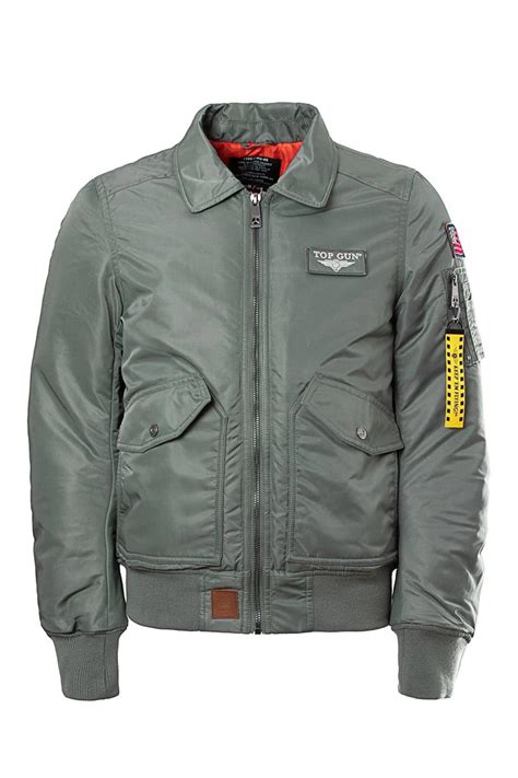 Mens Jacket Top Gun Tg Cwu45 Basic Sage Khaki Hide Leather