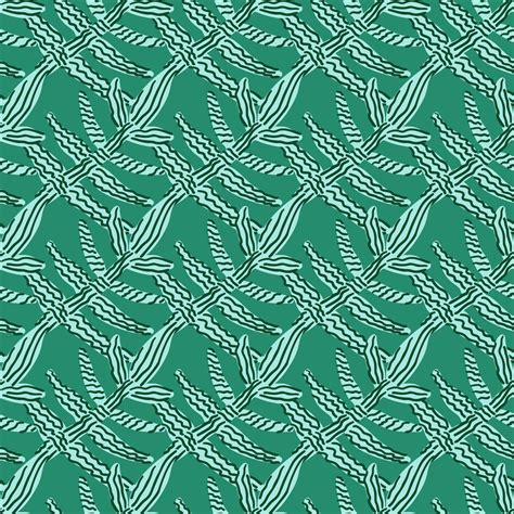 Seamless Pattern With Strange Tropical Leaves Contemporary Leaf Plants