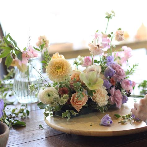 시즈널블룸 Intensive Class 화기의 힘을 빌리지 않고 제작해보는 롱앤로우 센터피스