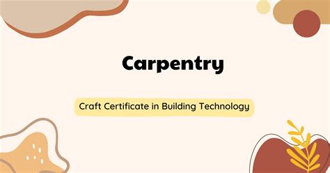 Carpentry Edu Notes