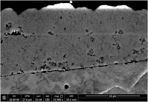 Sem Observations Of Cross Section Of Coating Deposited At E −13 V