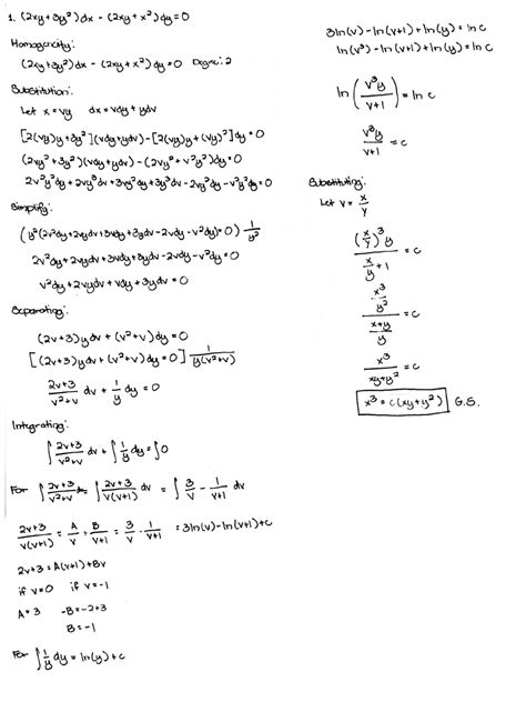 Solution Differential Equation Homogenous Differential Equation