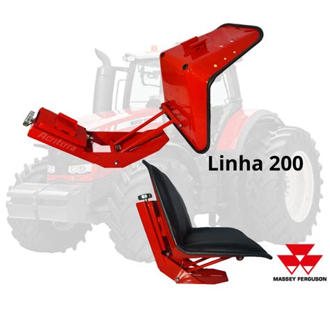 Banco Tipo Concha Completo Vermelho Assento Para Tratores Massey