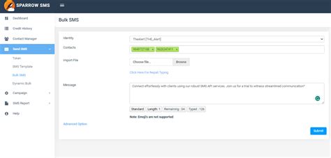 How To Send Bulk Sms To Ntc Numbers With Sparrow Sms Sparrow Sms Blog