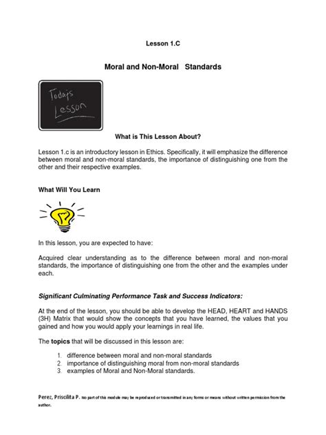 Final Module Lesson 1c Ethics Pdf Morality Thought