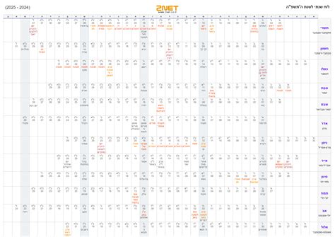 לוח שנה 2026 להדפסה זמן טו נט