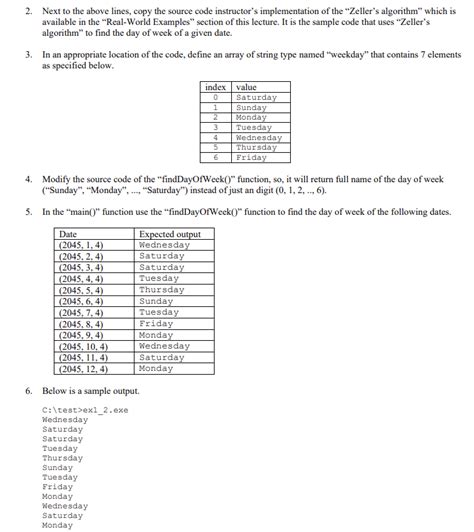 Solved And This Is The Source Code For Zellers Algorithm