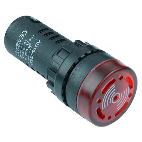 Red 22mm Buzzer Panel Indicator 12v — Switch Electronics Your One Stop Component Shop