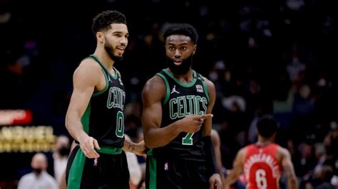 Jayson Tatum Jaylen Brown Lead Celtics Over Pelicans 107 97