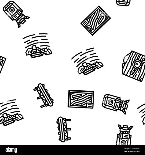 Mining Engineer Industry Seamless Pattern Vector Stock Vector Image
