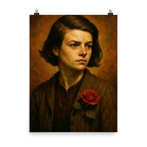 Sophie Scholl Inspirational Poster Print Unique Wall Art For History
