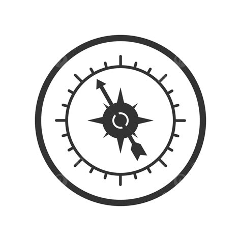 Simplified Compass Icon For Web Or Mobile App Design Vector Light