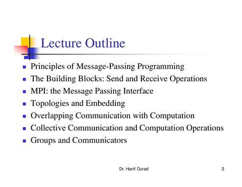 Programming Using The Message Passing Paradigm Parallel Computing Lecture Slides Docsity