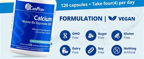 Canprev Calcium Malate Bis Glycinate Supplement For Bone Health