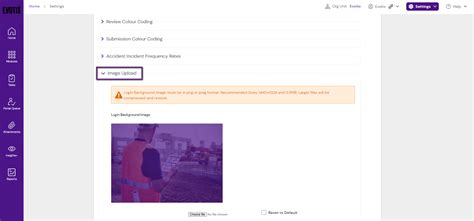 Update The Image On The Login Screen Of Assure And Assurego Evotix