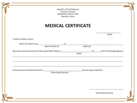 15 Free Medical Certificate Samples [word And Pdf]