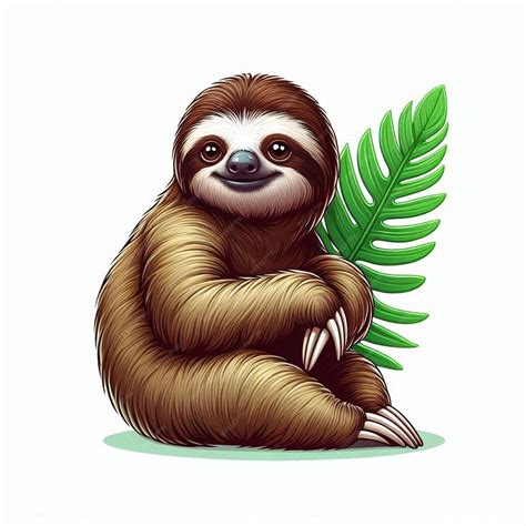 Premium Vector Cute Sloth Vector Cartoon Illustration