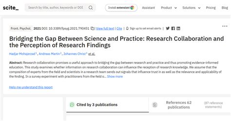 bridging the gap between science and practice research collaboration