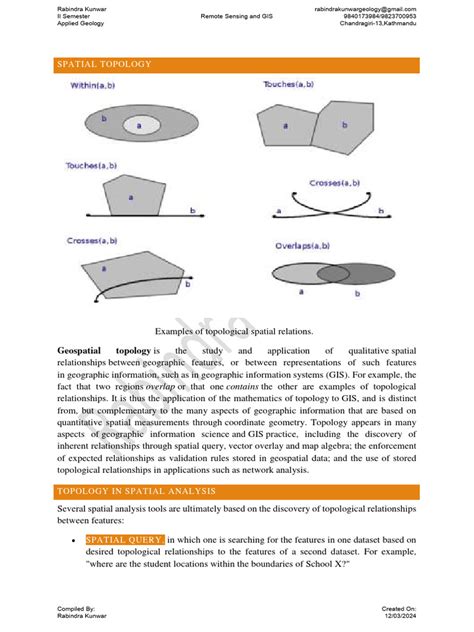 spatial topology pdf spatial analysis geographic information system