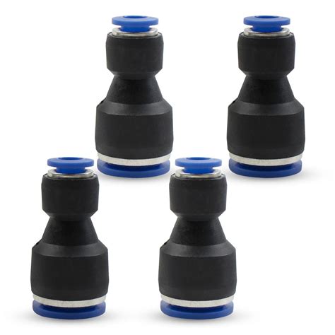 Bwintech 4 Pcs 6mm To 8mm Pneumatic Straight Reducing Push To Connect Adapter