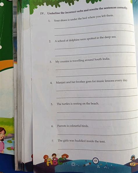 Iv Underline The Incorrect Verbs And Rewrite Studyx