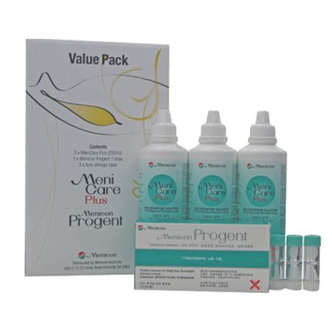 Menicon Value Pack 3x Menicare Plus 1x Menicon Progent Invision Eyecare