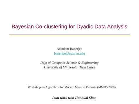 ppt bayesian co clustering for dyadic data analysis dokumen tips