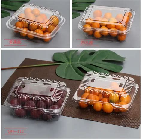 Disposable Plastic Clamshell Fruit Packaging Container Supermarket