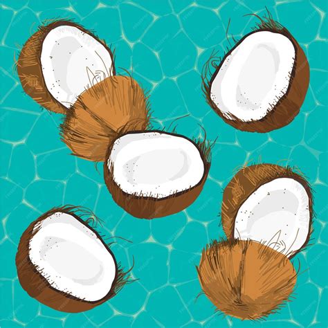 Água De Côco Vetor Premium