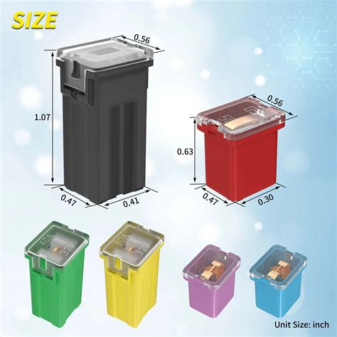 Jcase Fuse Automotive Low Profile Jcase Box Shaped Fuses Assortment Kit 20a 30a 40a 50a 60a 80a