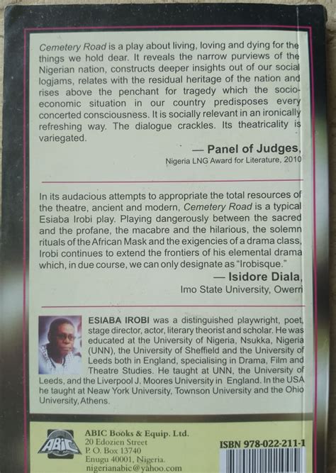 A Brief Analysis Of Cemetery Road By Esiaba Irobi Literature Padi