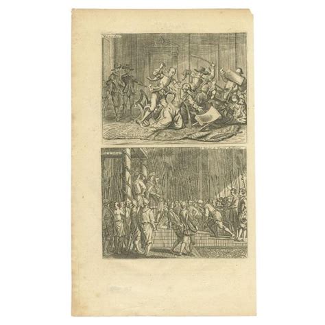 Antique Print Of The Murder Of Sebald De Weert C1730 For Sale At 1stdibs