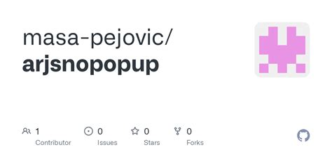 Github Masa Pejovicarjsnopopup