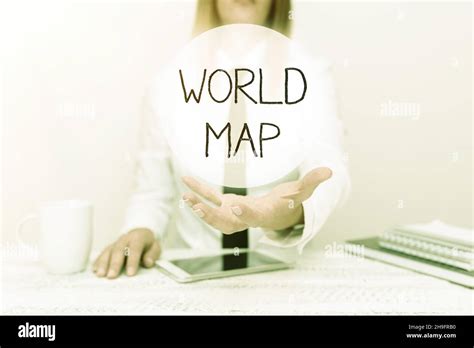 Conceptual Display World Map Internet Concept A Diagrammatic Representation Of The Surface Of