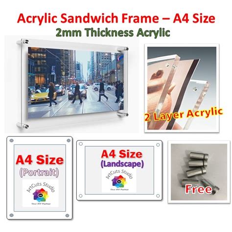 Acrylic Poster Wall Display Frame Fit To A4 Size Poster Office Home Wall Display Casting