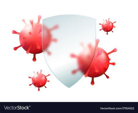 Virus Protection Concept Shield Royalty Free Vector Image