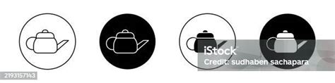 커피 포트 아이콘 세트입니다 중국 찻 주전자 벡터 기호입니다 찻주전자 아이콘 검은색 채워지고 윤곽선이 있는 스타일 0명에 대한 스톡 벡터 아트 및 기타 이미지 Istock