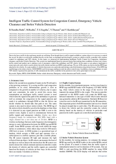 Pdf Intelligent Traffic Control System For Congestion Control Emergency Vehicle Clearance And